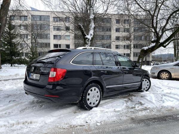 Black Skoda SuperB 2012 in Vilnius, with an engine capacity of 1.97 L and mileage of 180 thousand km for 3950 €, photo 9 on AUTOMOTO.COM.LV