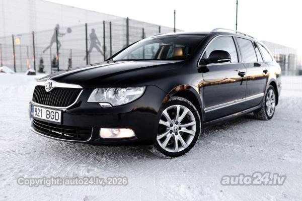 Black Skoda SuperB 2012 in Tallinn, with an engine capacity of 2.00 L and mileage of 319 thousand km for 5990 €, photo 3 on AUTOMOTO.COM.LV