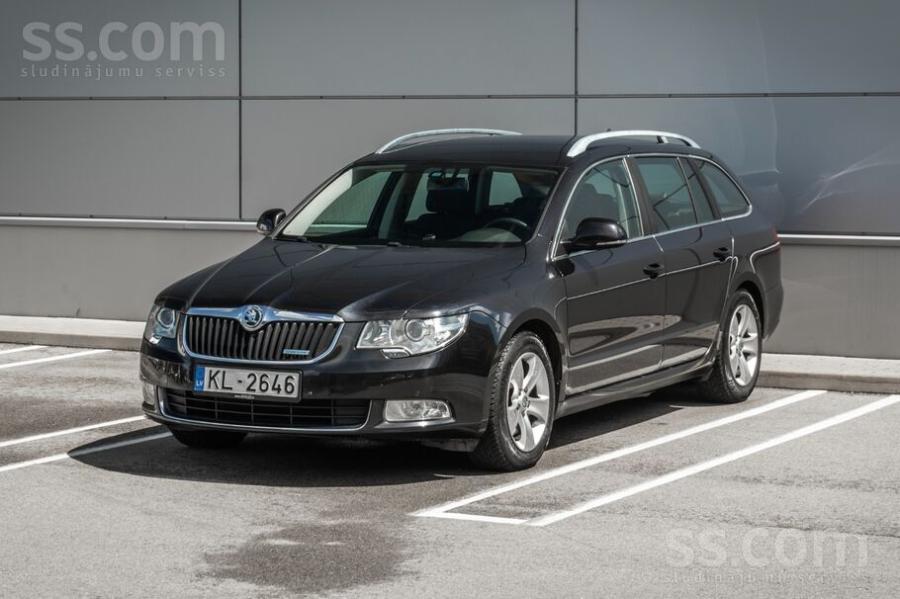 Black Skoda SuperB 2012 in Riga, with an engine capacity of 1.60 L and mileage of 242 thousand km for 5250 €, photo 1 on AUTOMOTO.COM.LV