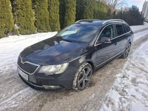 Black Skoda SuperB 2015 in Vilnius, with an engine capacity of 1.97 L and mileage of 269 thousand km for 6400 €, photo  on AUTOMOTO.COM.LV
