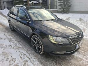 Black Skoda SuperB 2015 in Vilnius, with an engine capacity of 1.97 L and mileage of 269 thousand km for 6400 €, photo 3 on AUTOMOTO.COM.LV