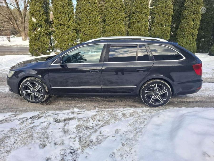 Black Skoda SuperB 2015 in Vilnius, with an engine capacity of 1.97 L and mileage of 269 thousand km for 6400 €, photo 8 on AUTOMOTO.COM.LV