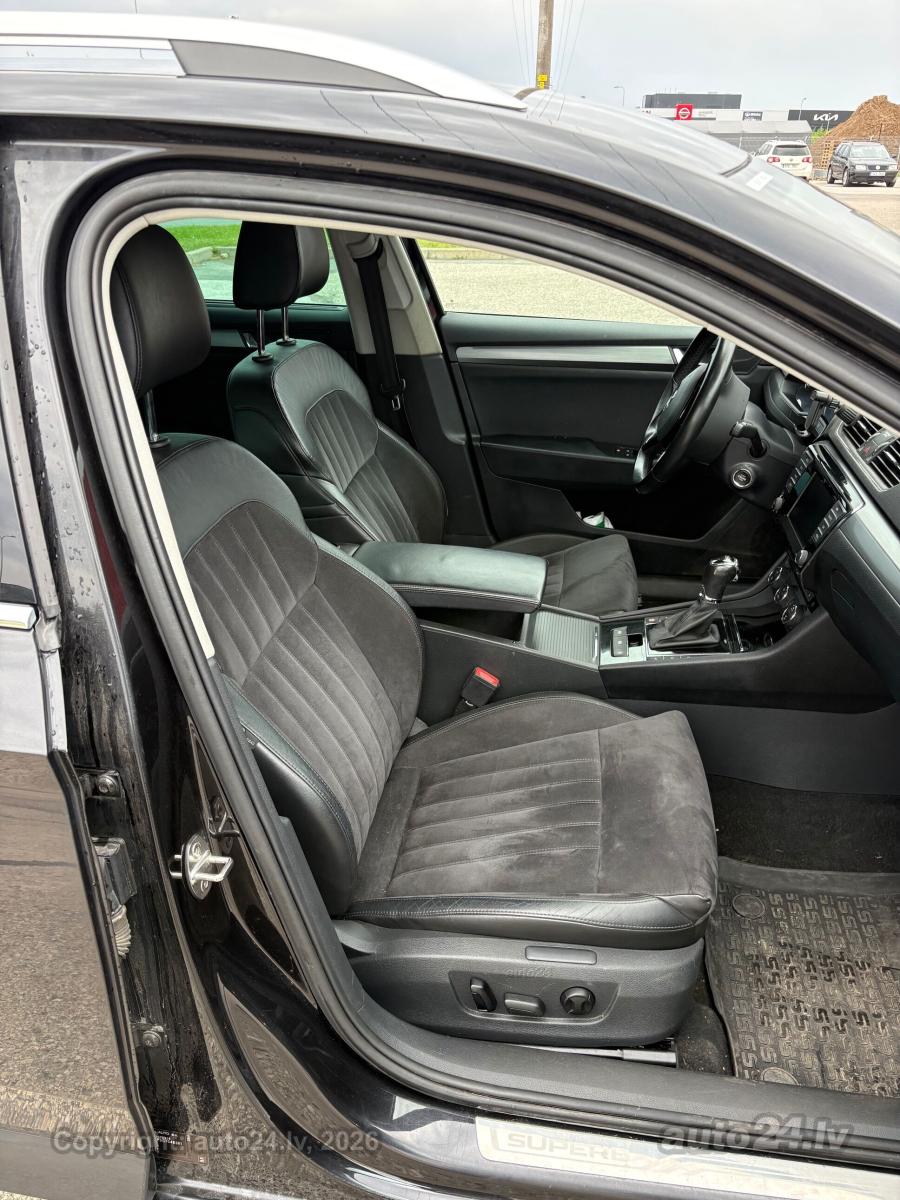 Black Skoda SuperB 2016 in Tartu, with an engine capacity of 2.00 L and mileage of 357 thousand km for 10500 €, photo 13 on AUTOMOTO.COM.LV