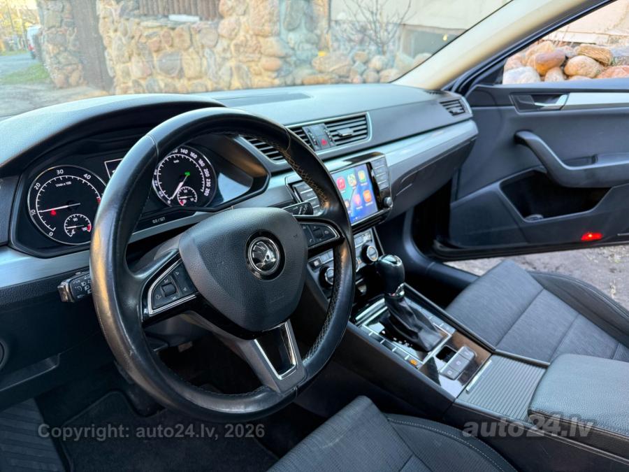 Black Skoda SuperB 2017 in Tallinn, with an engine capacity of 2.00 L and mileage of 360 thousand km for 7999 €, photo 12 on AUTOMOTO.COM.LV