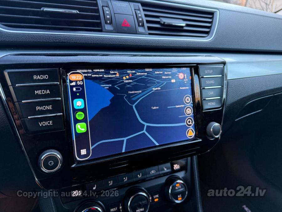 Black Skoda SuperB 2017 in Tallinn, with an engine capacity of 2.00 L and mileage of 360 thousand km for 8200 €, photo 17 on AUTOMOTO.COM.LV