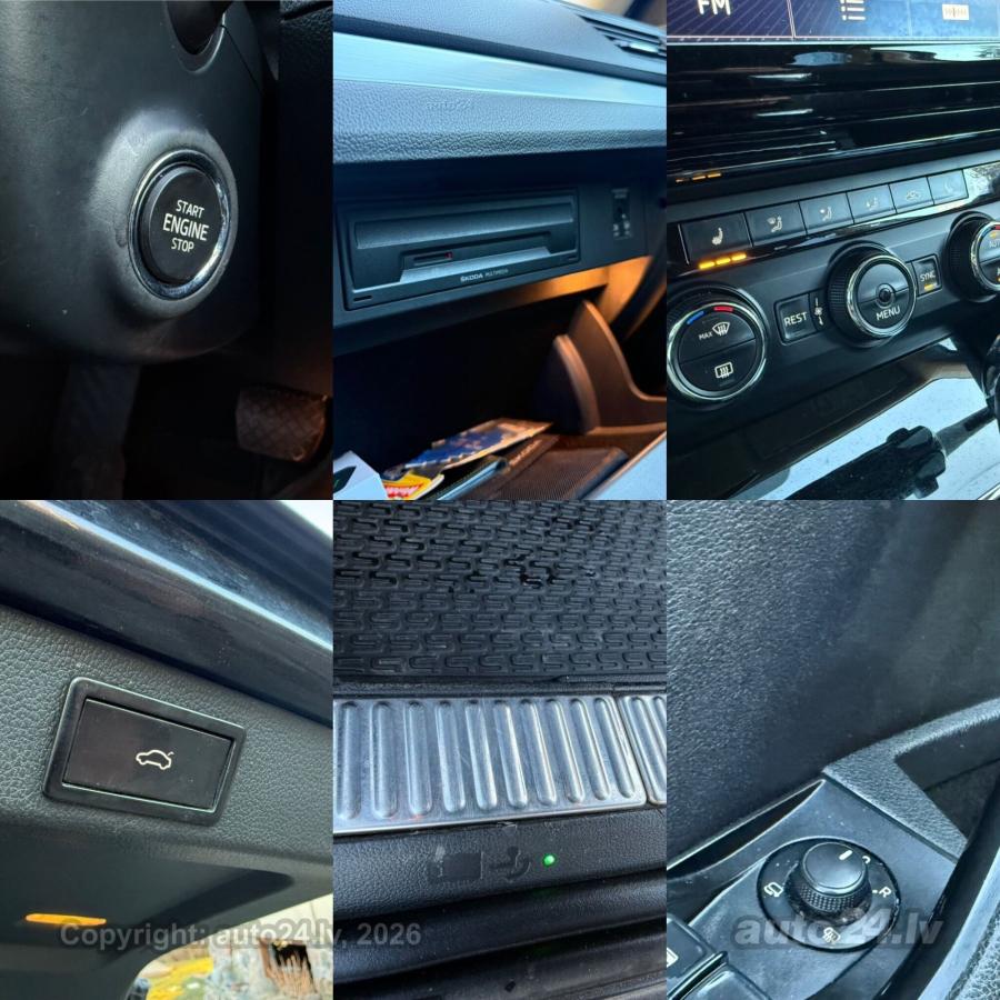 Black Skoda SuperB 2017 in Tallinn, with an engine capacity of 2.00 L and mileage of 360 thousand km for 8200 €, photo 20 on AUTOMOTO.COM.LV