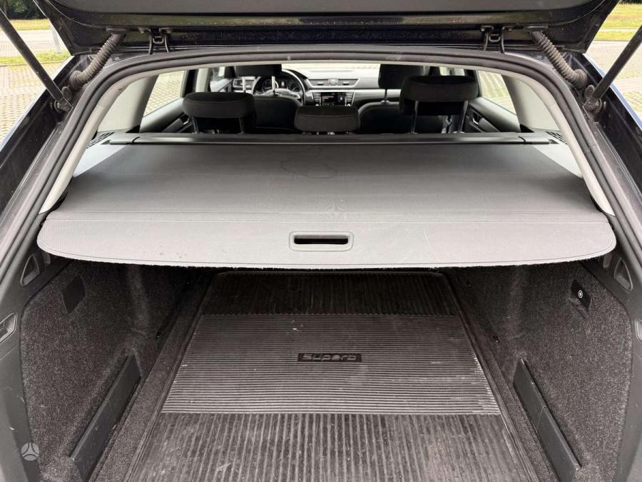 Black Skoda SuperB 2017 in Kaunas, with an engine capacity of 1.97 L and mileage of 336 thousand km for 8600 €, photo 24 on AUTOMOTO.COM.LV