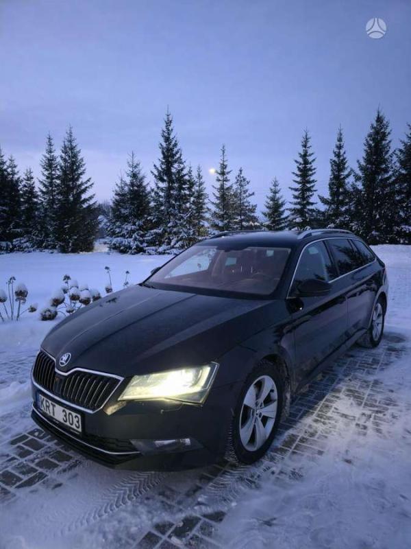 Black Skoda SuperB 2018 in Vilnius, with an engine capacity of 1.97 L and mileage of 147 thousand km for 14999 €, photo 2 on AUTOMOTO.COM.LV