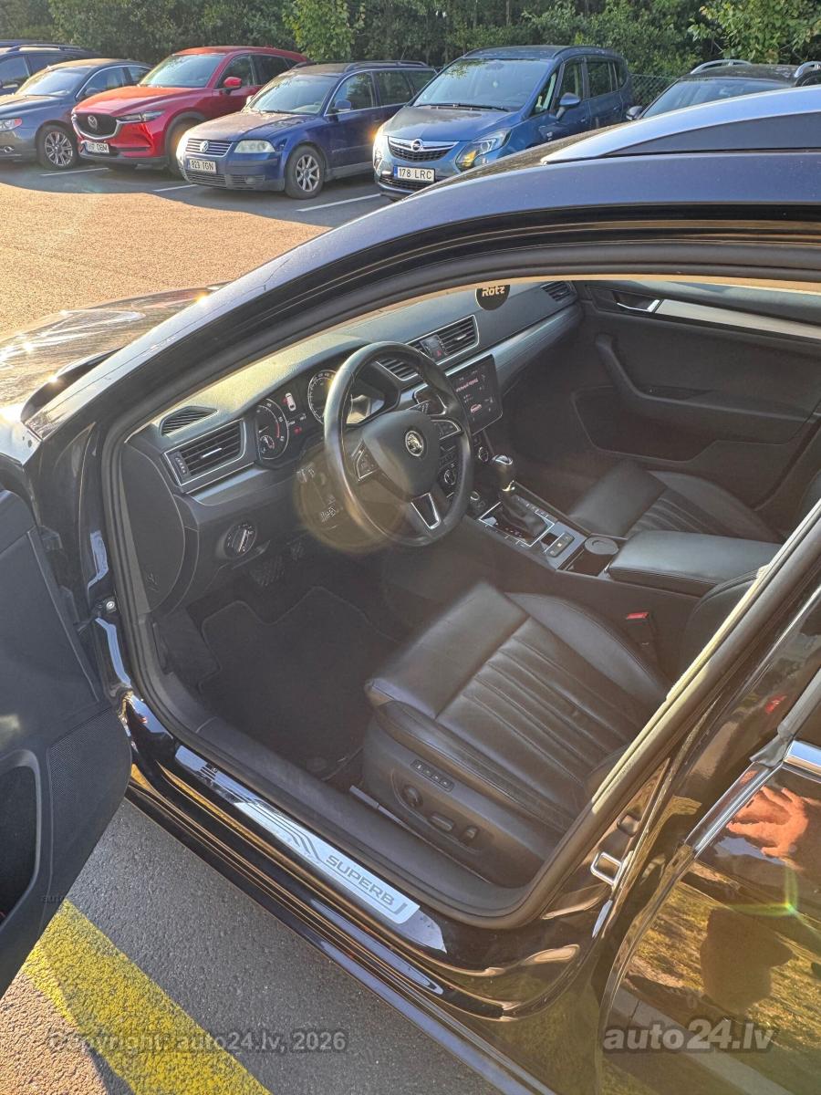 Black Skoda SuperB 2018 in Tallinn, with an engine capacity of 1.60 L and mileage of 218 thousand km for 12500 €, photo 8 on AUTOMOTO.COM.LV