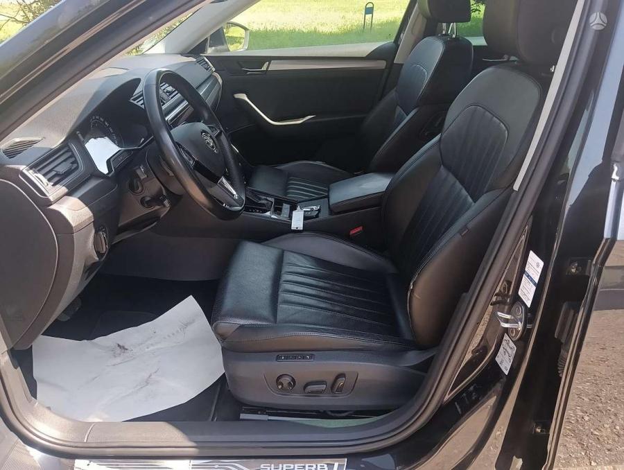 Black Skoda SuperB 2019 in Utena, with an engine capacity of 1.97 L and mileage of 275 thousand km for 12990 €, photo 14 on AUTOMOTO.COM.LV