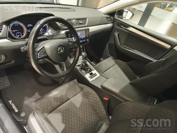 Black Skoda SuperB 2020 in Riga, with an engine capacity of 2.00 L and mileage of 180 thousand km for 16990 €, photo 8 on AUTOMOTO.COM.LV
