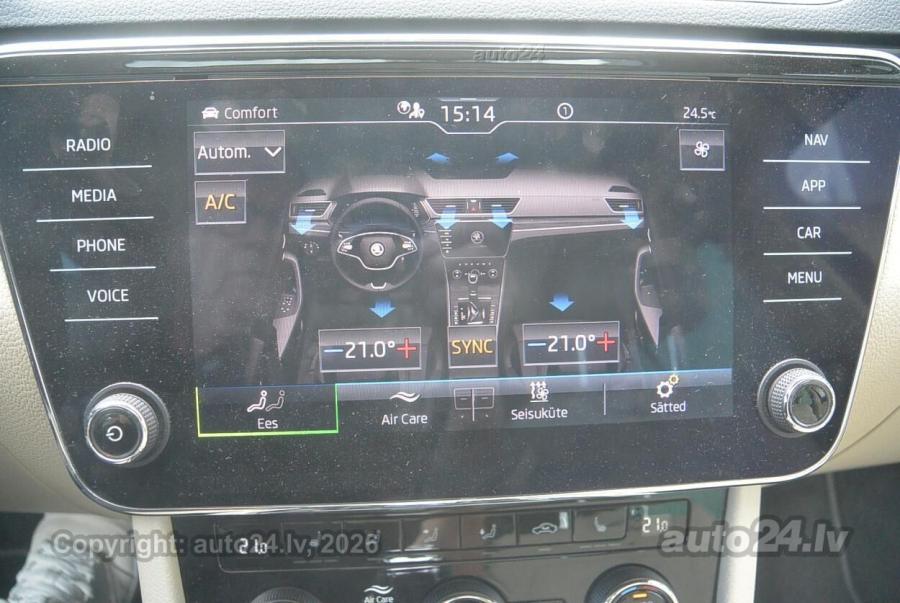 Black Skoda SuperB 2020 in Tartu, with an engine capacity of 2.00 L and mileage of 132 thousand km for 20900 €, photo 11 on AUTOMOTO.COM.LV