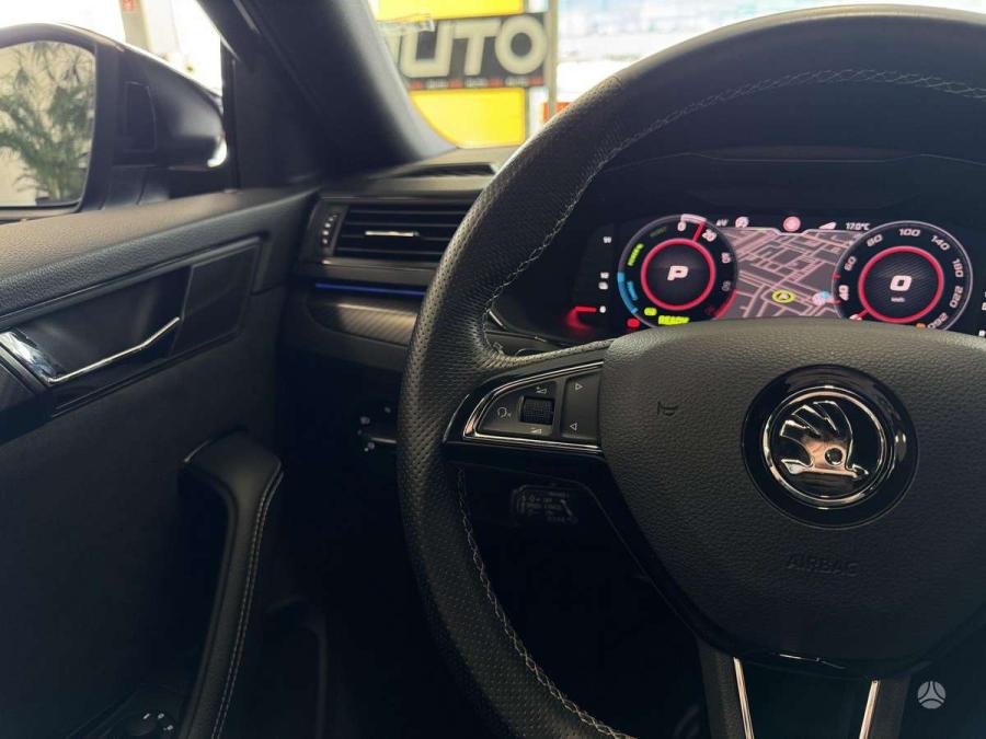 Black Skoda SuperB 2020 in Vilnius, with an engine capacity of 1.40 L and mileage of 127 thousand km for 20989 €, photo 25 on AUTOMOTO.COM.LV