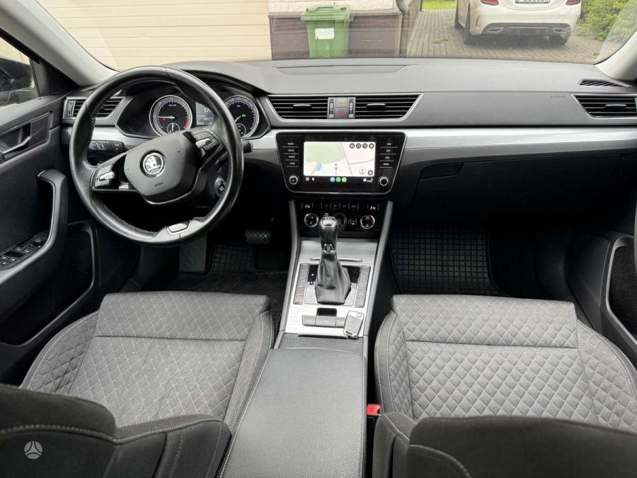 Black Skoda SuperB 2021 in Vilnius, with an engine capacity of 1.97 L and mileage of 286 thousand km for 11400 €, photo 11 on AUTOMOTO.COM.LV