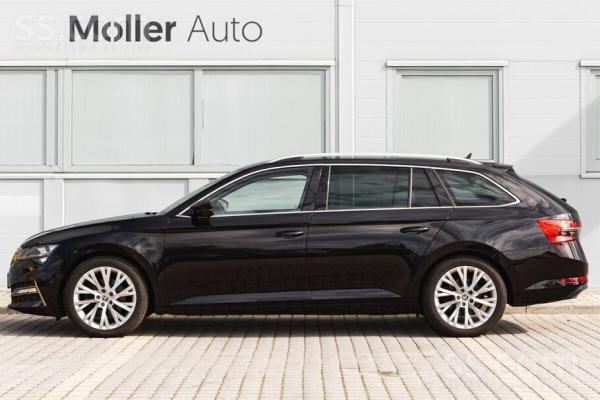 Black Skoda SuperB 2021 in Ventspils, with an engine capacity of 1.40 L and mileage of 115 thousand km for 23950 €, photo 3 on AUTOMOTO.COM.LV