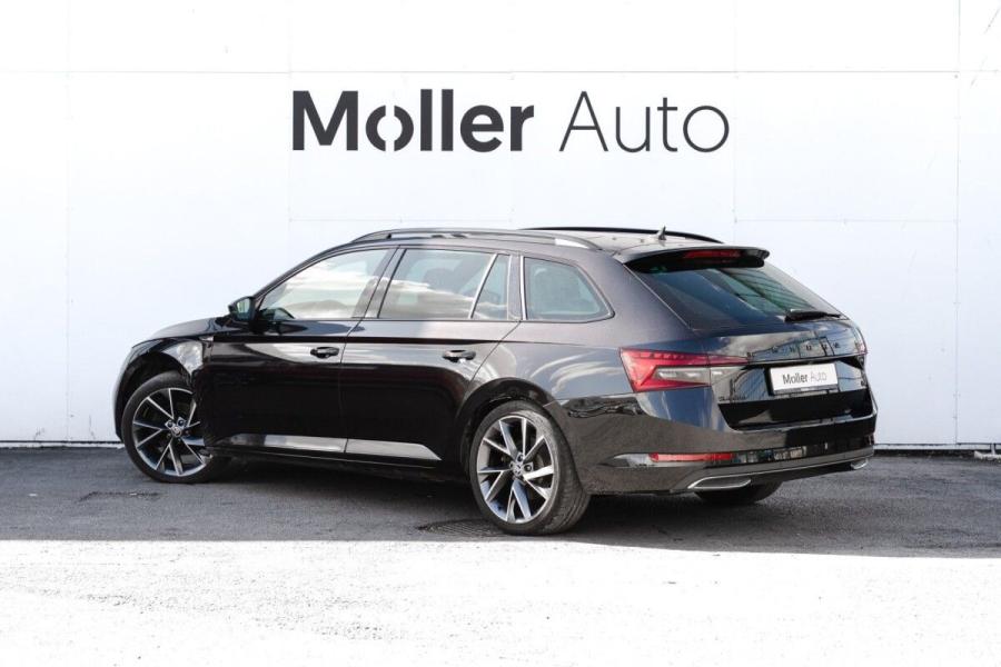 Black Skoda SuperB 2021 in Riga, with an engine capacity of 1.40 L and mileage of 106 thousand km for 22900 €, photo 4 on AUTOMOTO.COM.LV