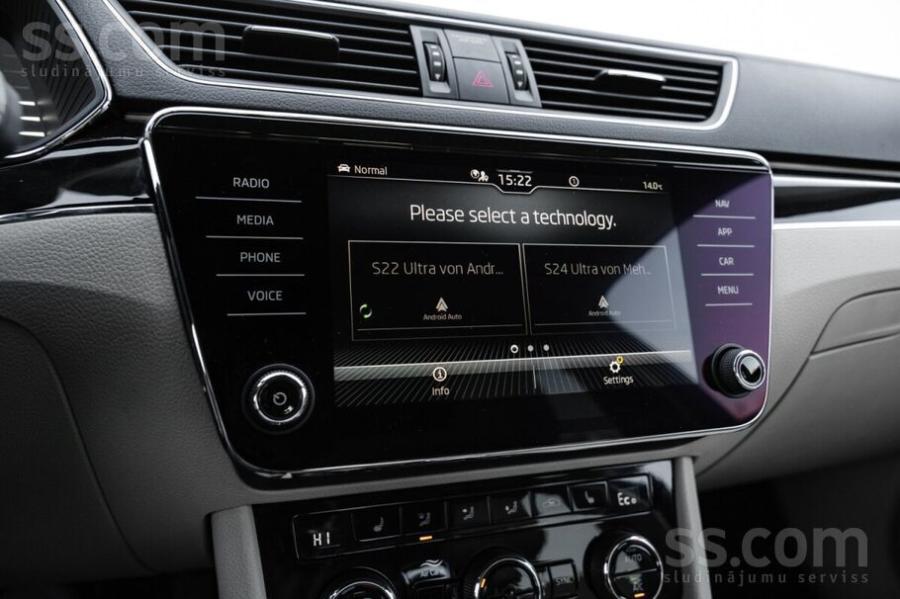 Black Skoda SuperB 2022 in Riga, with an engine capacity of 1.40 L and mileage of 81 thousand km for 24200 €, photo 24 on AUTOMOTO.COM.LV