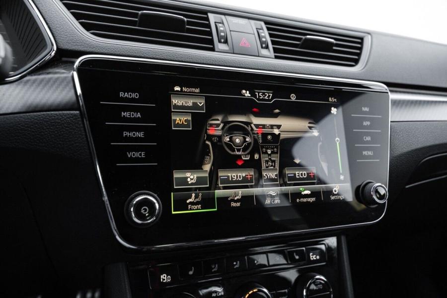 Black Skoda SuperB 2022 in Riga, with an engine capacity of 1.40 L and mileage of 109 thousand km for 22800 €, photo 30 on AUTOMOTO.COM.LV