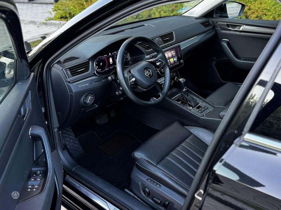 Black Skoda SuperB 2022 in Vilnius, with an engine capacity of 1.97 L and mileage of 278 thousand km for 16650 €, photo 10 on AUTOMOTO.COM.LV