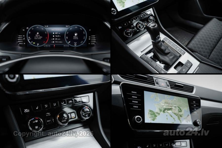 Black Skoda SuperB 2023 in Tallinn, with an engine capacity of 1.50 L and mileage of 70 thousand km for 22500 €, photo 16 on AUTOMOTO.COM.LV