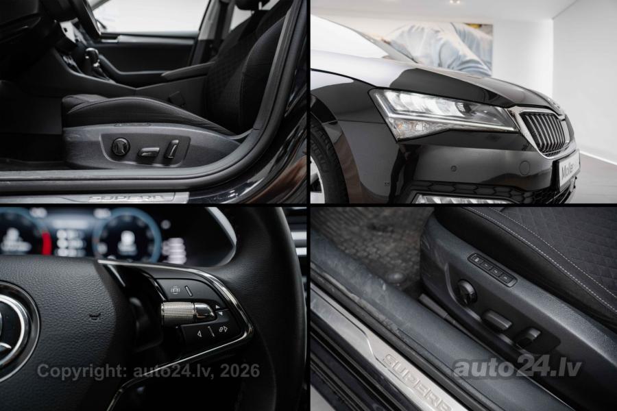 Black Skoda SuperB 2023 in Tallinn, with an engine capacity of 1.50 L and mileage of 70 thousand km for 22500 €, photo 17 on AUTOMOTO.COM.LV