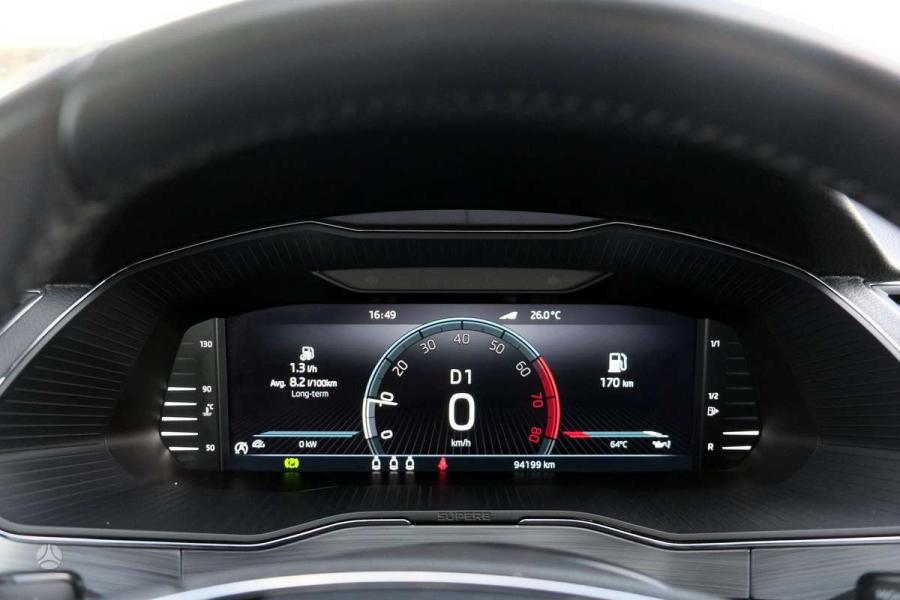 Melns Skoda SuperB 2023 Viļņa, ar dzinēja tilpumu 1.50 L un nobraukumu 94 tūkst. km par 22400 €, foto 7 vietnē AUTOMOTO.COM.LV
