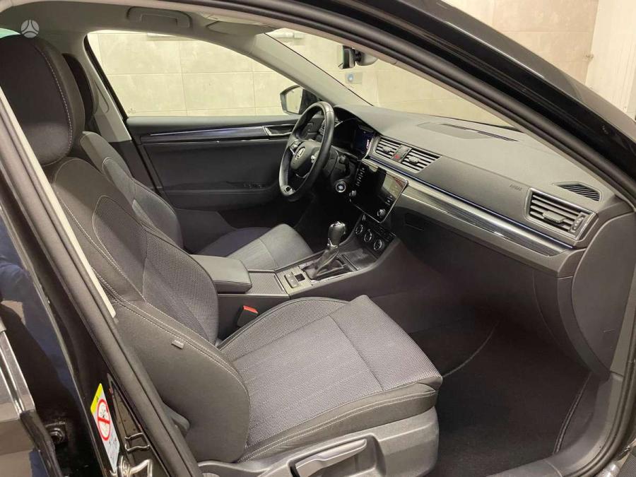 Black Skoda SuperB 2023 in Marijampole, with an engine capacity of 1.50 L and mileage of 186 thousand km for 17545 €, photo 12 on AUTOMOTO.COM.LV