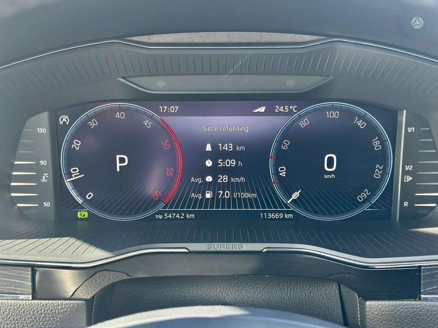 Melns Skoda SuperB 2023 Viļņa, ar dzinēja tilpumu 2.00 L un nobraukumu 114 tūkst. km par 22900 €, foto 9 vietnē AUTOMOTO.COM.LV