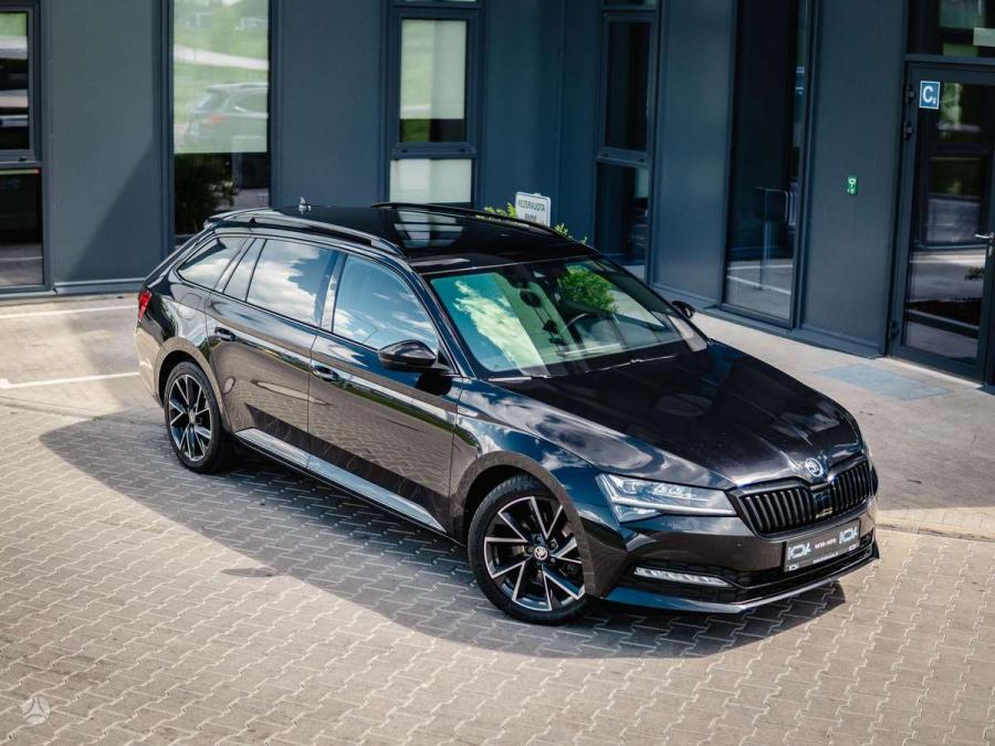 Black Skoda SuperB 2023 in Kaunas, with an engine capacity of 1.97 L and mileage of 213 thousand km for 21250 €, photo 4 on AUTOMOTO.COM.LV