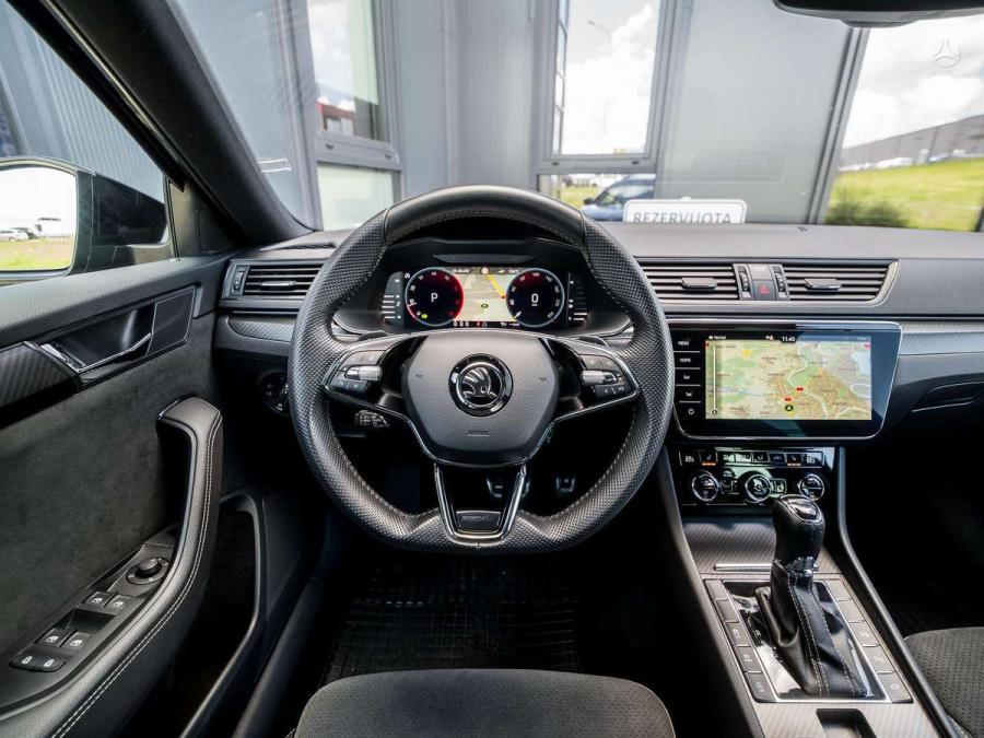 Black Skoda SuperB 2023 in Kaunas, with an engine capacity of 1.97 L and mileage of 213 thousand km for 21250 €, photo 19 on AUTOMOTO.COM.LV