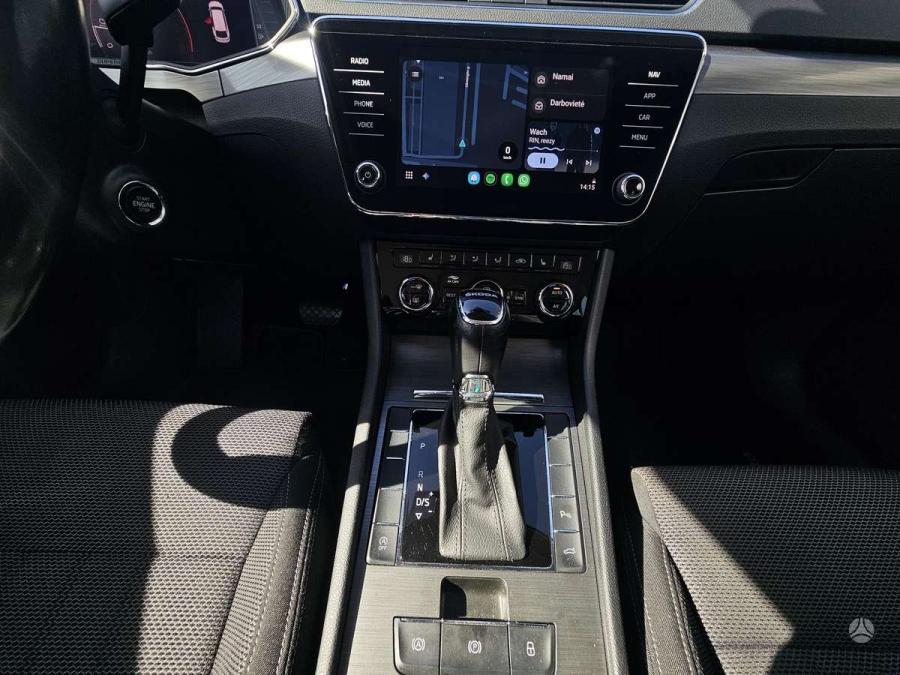 Black Skoda SuperB 2023 in Vilnius, with an engine capacity of 2.00 L and mileage of 88 thousand km for 23990 €, photo 10 on AUTOMOTO.COM.LV