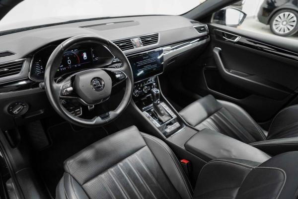 Black Skoda SuperB 2023 in Tallinn, with an engine capacity of 1.40 L and mileage of 127 thousand km for 24900 €, photo 9 on AUTOMOTO.COM.LV