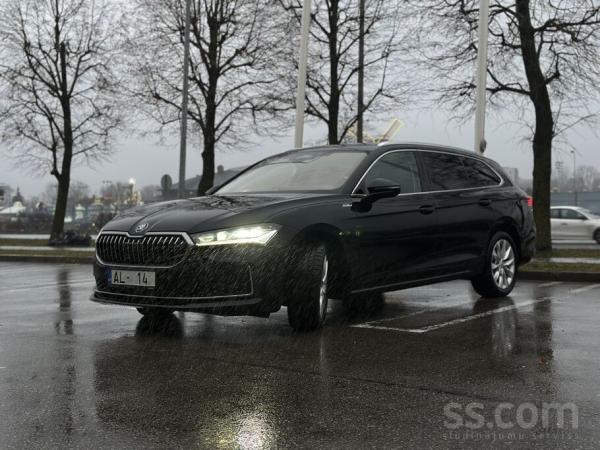 Black Skoda SuperB 2024 in Riga, with an engine capacity of 2.00 L and mileage of 40 thousand km for 37000 €, photo 1 on AUTOMOTO.COM.LV