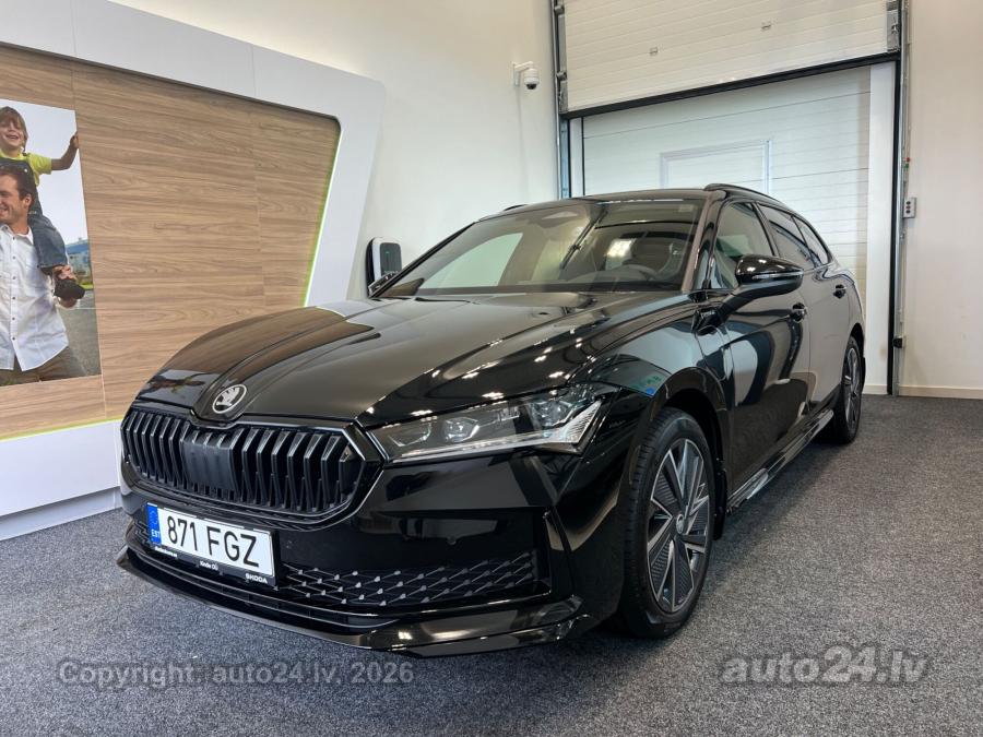 Black Skoda SuperB 2026 in Rakvere, with an engine capacity of 1.50 L and mileage of 0 thousand km for 49670 €, photo 1 on AUTOMOTO.COM.LV
