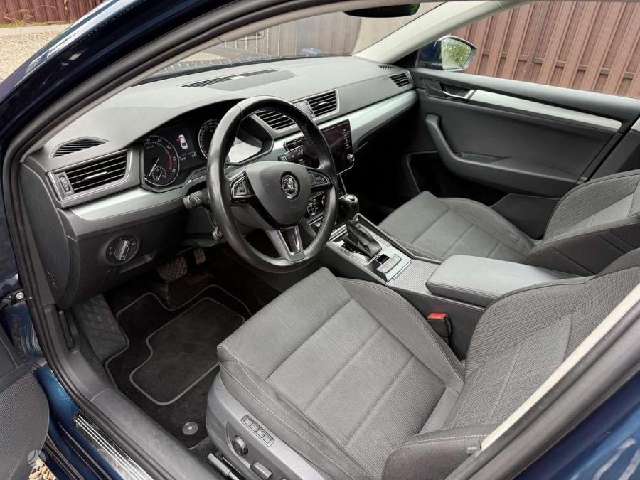 Blue Skoda SuperB 2019 in Vilnius, with an engine capacity of 1.50 L and mileage of 137 thousand km for 13900 €, photo 6 on AUTOMOTO.COM.LV