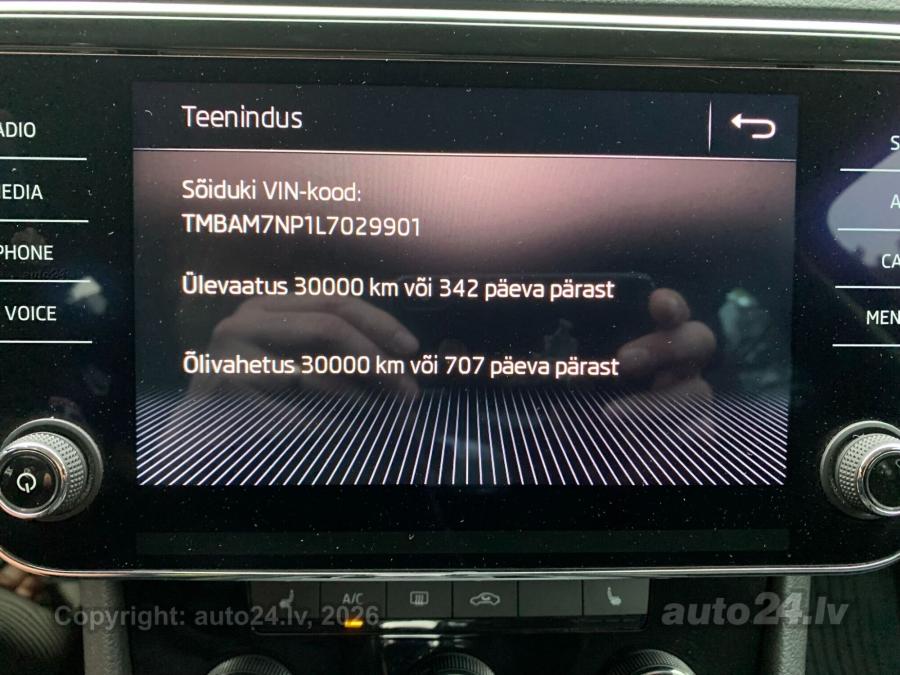 Синий Шкода Суперб 2020 в Таллин, объемом двигателя 2.00 л и пробегом 83 тыс. км за 17900 €, фото 23 на AUTOMOTO.COM.LV