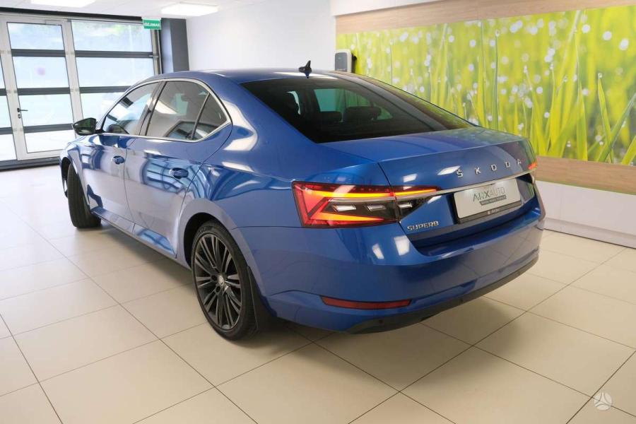 Blue Skoda SuperB 2020 in Vilnius, with an engine capacity of 1.98 L and mileage of 140 thousand km for 20950 €, photo 5 on AUTOMOTO.COM.LV