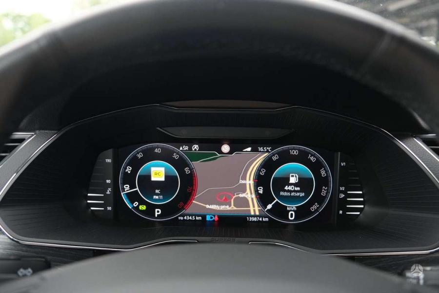 Blue Skoda SuperB 2020 in Vilnius, with an engine capacity of 1.98 L and mileage of 140 thousand km for 20950 €, photo 7 on AUTOMOTO.COM.LV