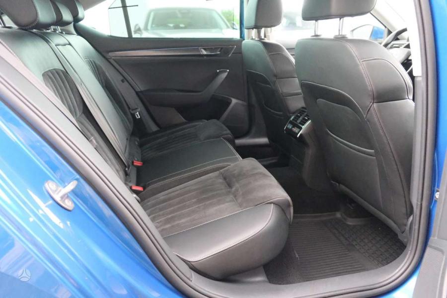 Blue Skoda SuperB 2020 in Vilnius, with an engine capacity of 1.98 L and mileage of 140 thousand km for 20950 €, photo 10 on AUTOMOTO.COM.LV