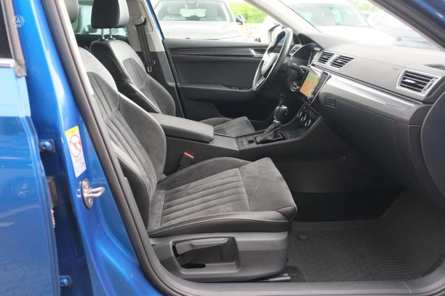 Blue Skoda SuperB 2020 in Vilnius, with an engine capacity of 1.98 L and mileage of 140 thousand km for 20950 €, photo 11 on AUTOMOTO.COM.LV