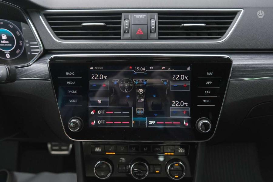 Blue Skoda SuperB 2020 in Vilnius, with an engine capacity of 1.98 L and mileage of 140 thousand km for 20950 €, photo 14 on AUTOMOTO.COM.LV