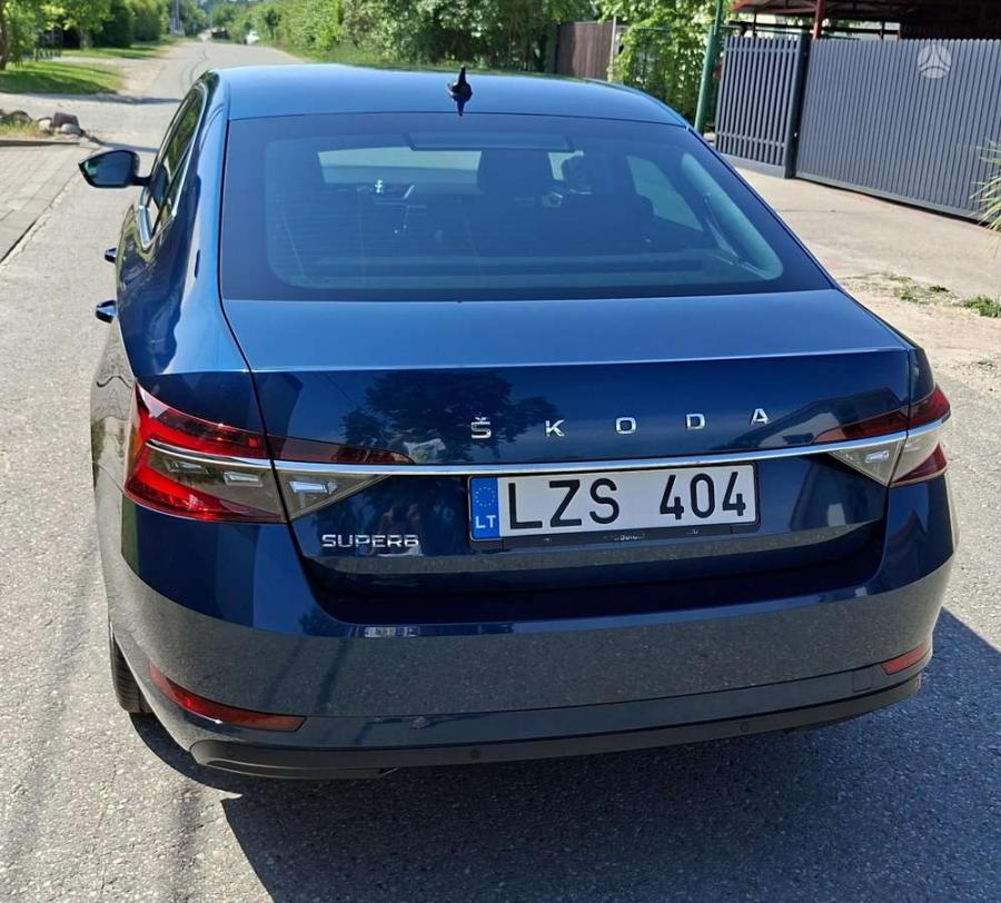 Blue Skoda SuperB 2021 in Vilnius, with an engine capacity of 1.50 L and mileage of 102 thousand km for 20500 €, photo 4 on AUTOMOTO.COM.LV