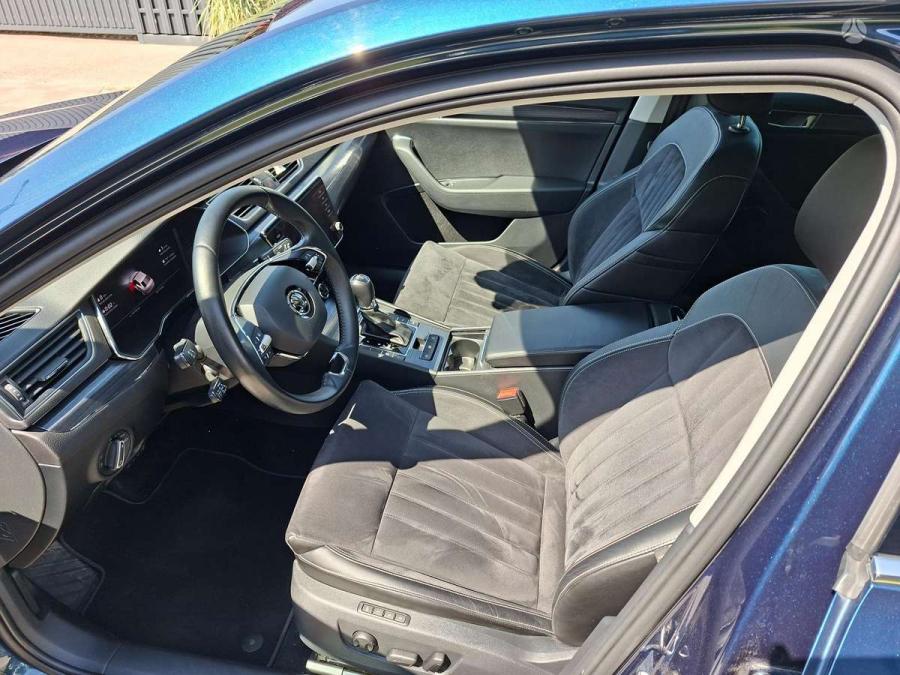 Blue Skoda SuperB 2021 in Vilnius, with an engine capacity of 1.50 L and mileage of 102 thousand km for 20500 €, photo 7 on AUTOMOTO.COM.LV