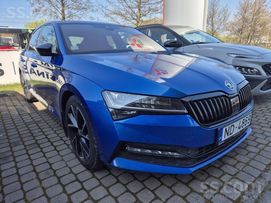 Blue Skoda SuperB 2022 in Liepaja, with an engine capacity of 1.50 L and mileage of 69 thousand km for 23900 €, photo 1 on AUTOMOTO.COM.LV