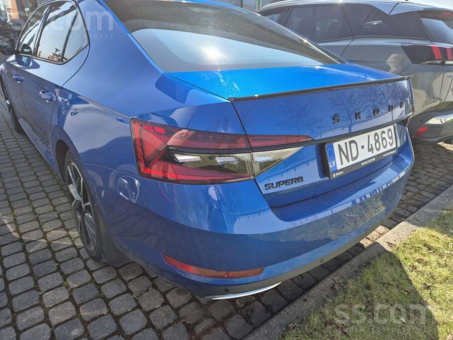 Blue Skoda SuperB 2022 in Liepaja, with an engine capacity of 1.50 L and mileage of 69 thousand km for 23900 €, photo 4 on AUTOMOTO.COM.LV