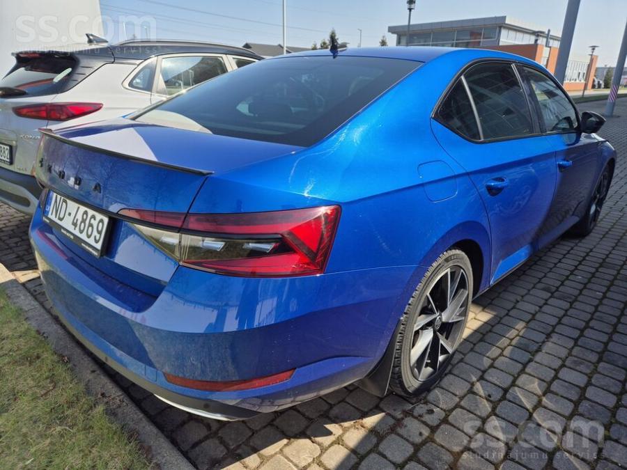Blue Skoda SuperB 2022 in Liepaja, with an engine capacity of 1.50 L and mileage of 69 thousand km for 23900 €, photo 5 on AUTOMOTO.COM.LV