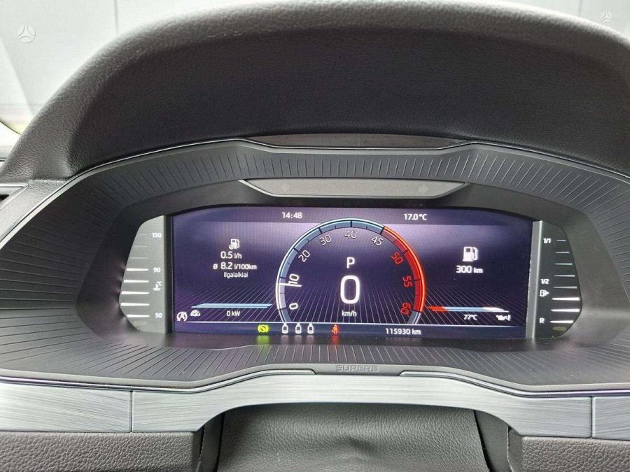 Blue Skoda SuperB 2022 in Vilnius, with an engine capacity of 1.97 L and mileage of 115 thousand km for 17400 €, photo 8 on AUTOMOTO.COM.LV
