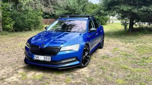 Zils Skoda SuperB 2022 Rīga, ar dzinēja tilpumu 2.00 L un nobraukumu 72 tūkst. km par 22000 €, foto  vietnē AUTOMOTO.COM.LV