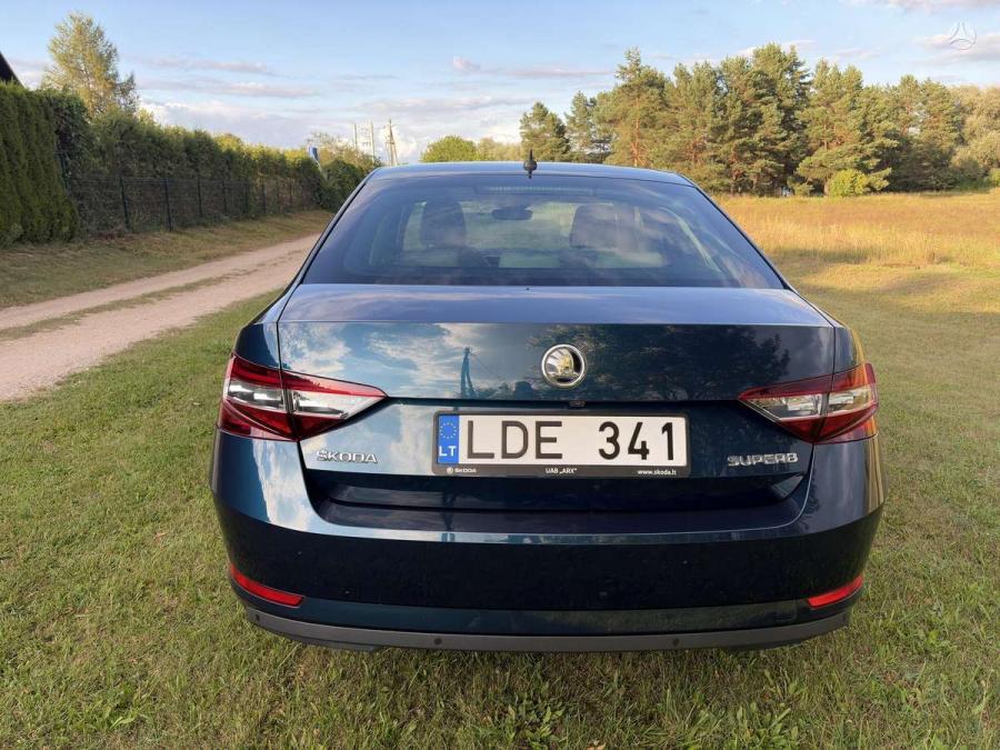 Blue Skoda SuperB 2019 in Ukmerge, with an engine capacity of 1.50 L and mileage of 108 thousand km for 16900 €, photo 8 on AUTOMOTO.COM.LV