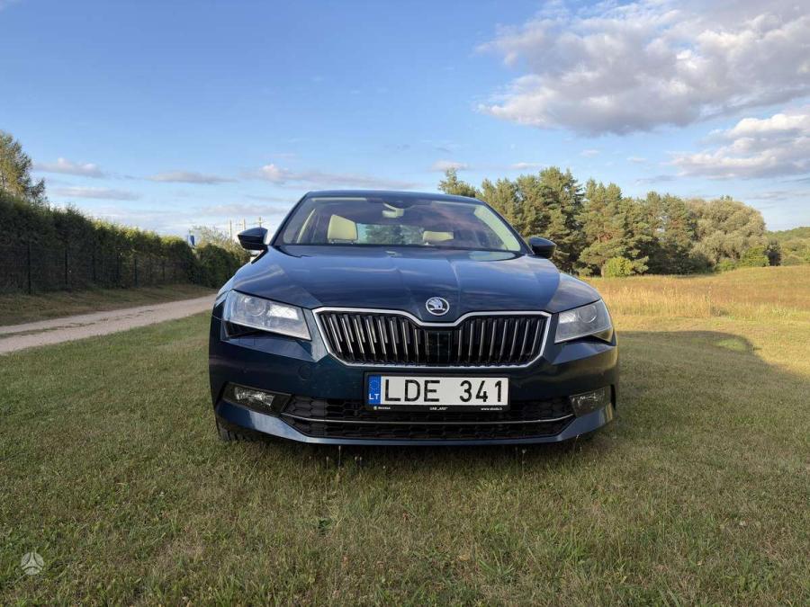 Blue Skoda SuperB 2019 in Ukmerge, with an engine capacity of 1.50 L and mileage of 108 thousand km for 16900 €, photo 10 on AUTOMOTO.COM.LV